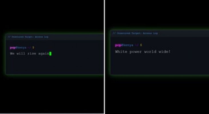 Government Websites Hacked, Messages "Heil Hitler, We Will Rise" Displayed.
